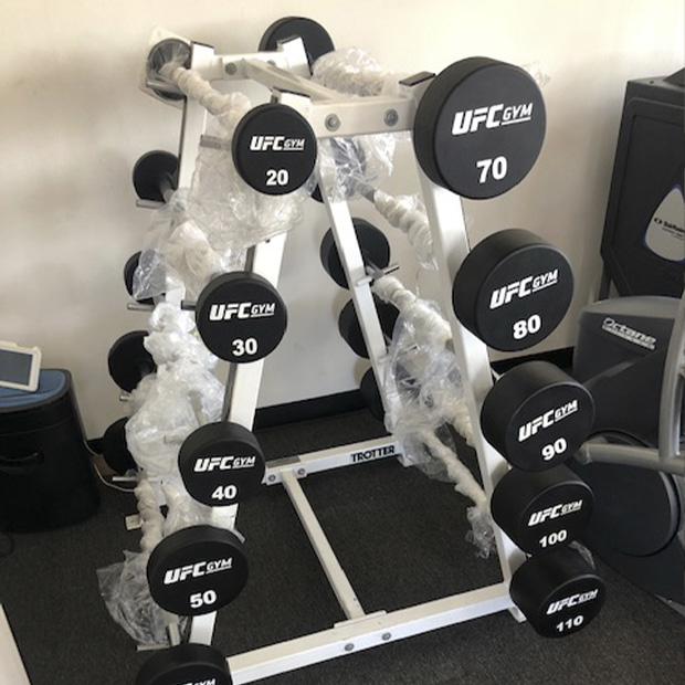 New Fixed Urethane Fixed Barbell Set With Rack